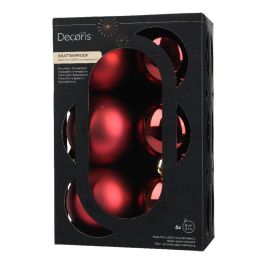 Plain Baubles 8cm x 6 Oxblood | Christmas Decorations | Johnstown ...