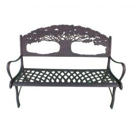 100% Cast Iron Bench - Tree